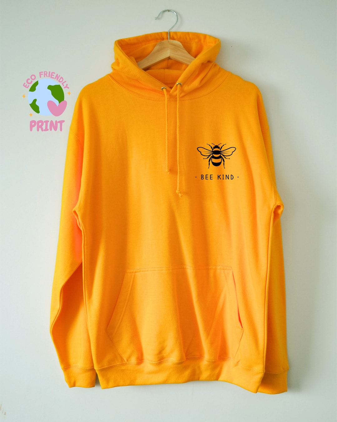 BEE KIND Hoodie Hooded Sweater Sweatshirt, Save the Bees Hoodie, Eco ...
