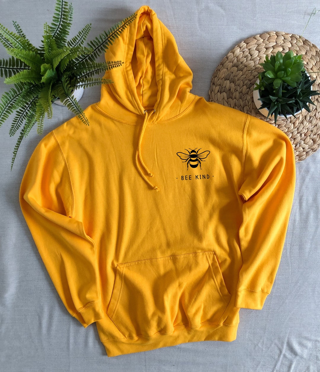 BEE KIND Hoodie Hooded Sweater Sweatshirt, Save the Bees Hoodie, Eco ...