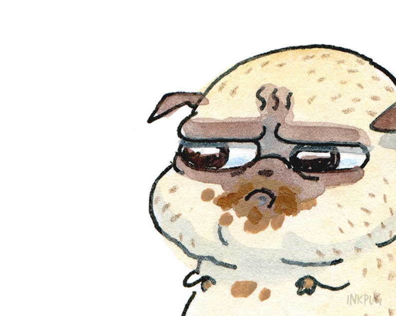 Standoff at Walnut Caramel Chew Pug Art - Chocolate and Pugs Love Art ...