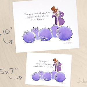 Factory Tour - Funny Pug Comic, Pug Cartoon, Pug Art by Inkpug - Etsy