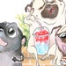 Dairy Freeze - Funny Pug Art, Summer Pugs, Ice Cream Pugs, Cute Pugs ...