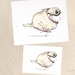 Zoomies Pug Art Print - Cute Pug Art, Zoomie Pug Print, Funny Pug Decor ...