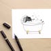 Black Pug Bath Bubbles Minimalist Pug in the Tub Art Print - Etsy