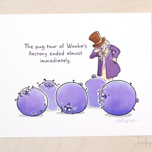 Factory Tour - Funny Pug Comic, Pug Cartoon, Pug Art by Inkpug - Etsy