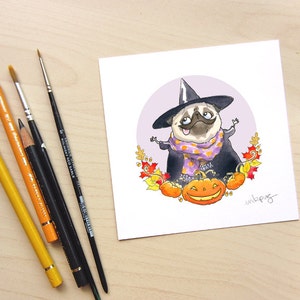 Halloween Pugs Prints - Pug Halloween Decorations, Halloween Wall Art ...