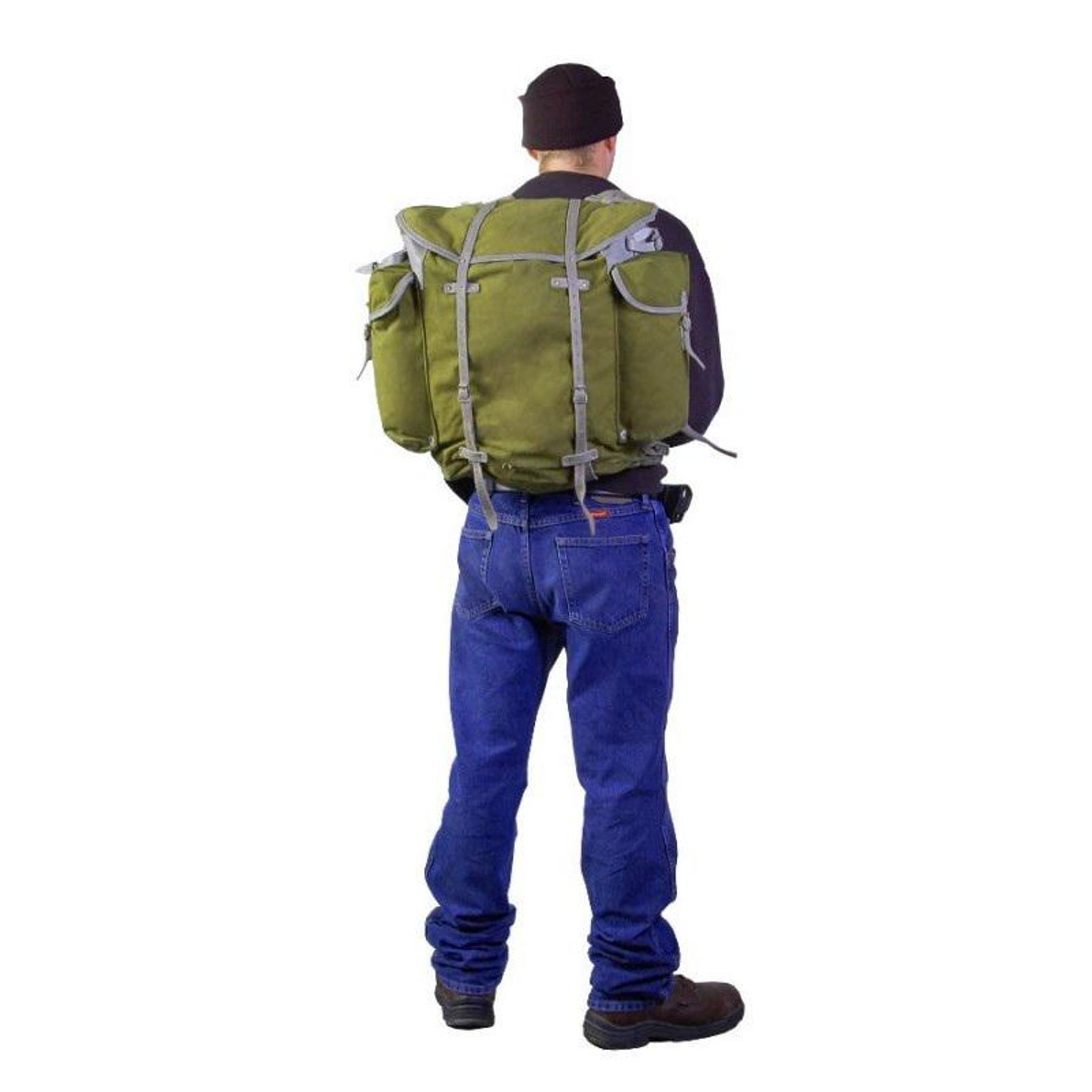 Authentic Norwegian Army Backpack Rucksack Bag Military Metal Frame ...