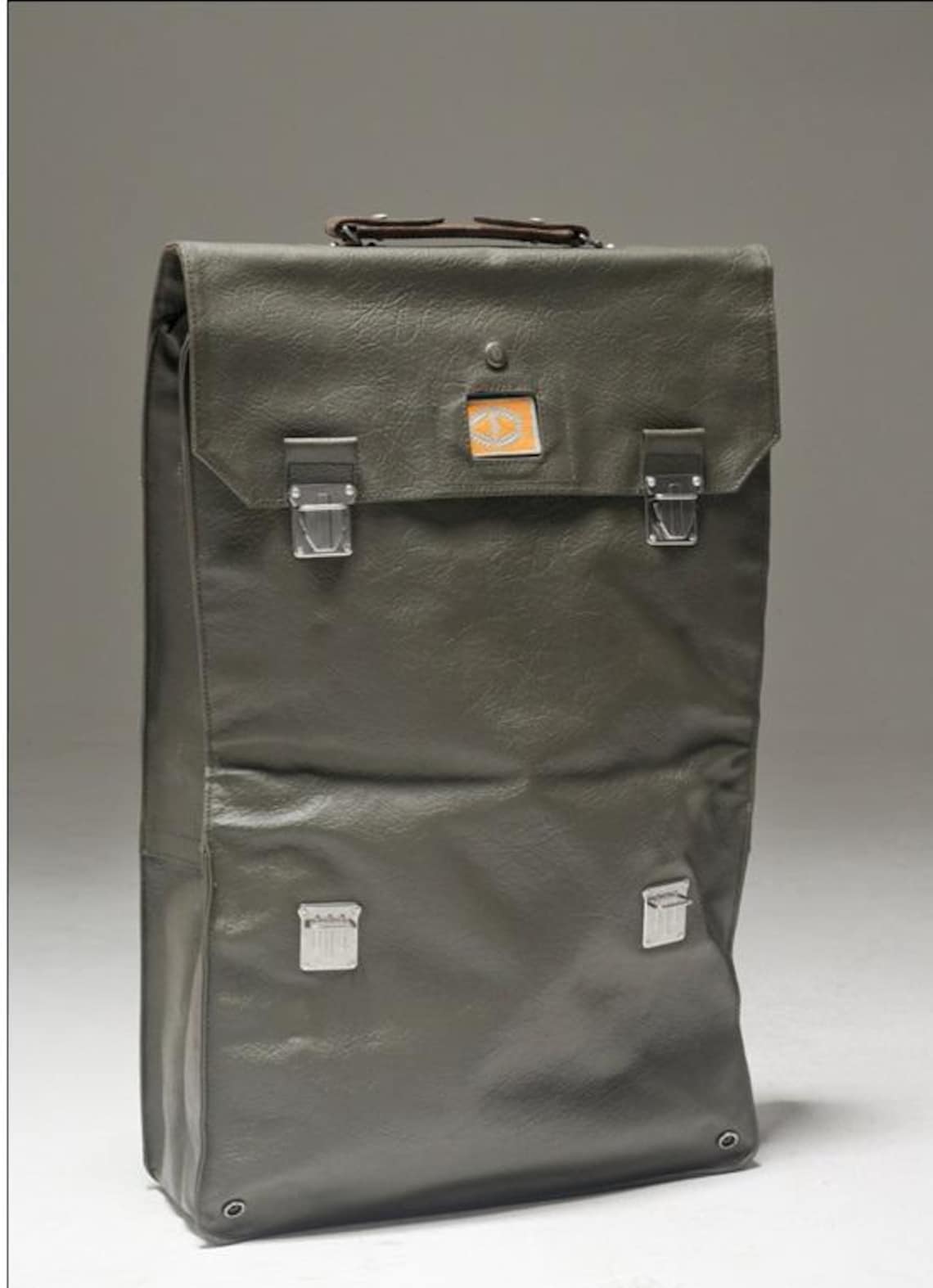 Vintage Swiss Army Vinyl Folding Document Case Briefcase Attache Map ...