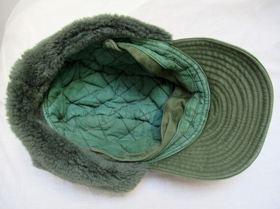 Vintage Swedish army M59 lined winter hat cap milita… - Gem
