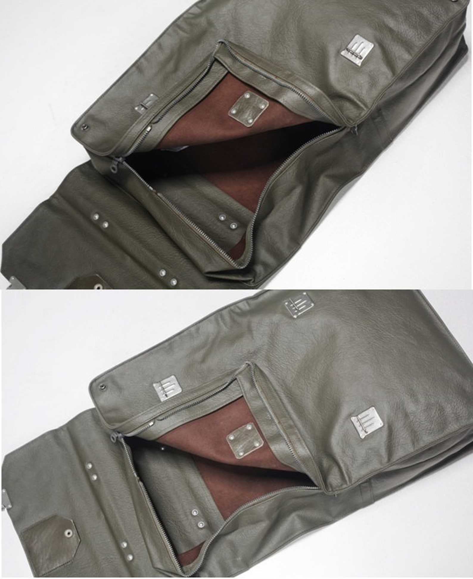 Vintage Swiss Army Vinyl Folding Document Case Briefcase Attache Map ...