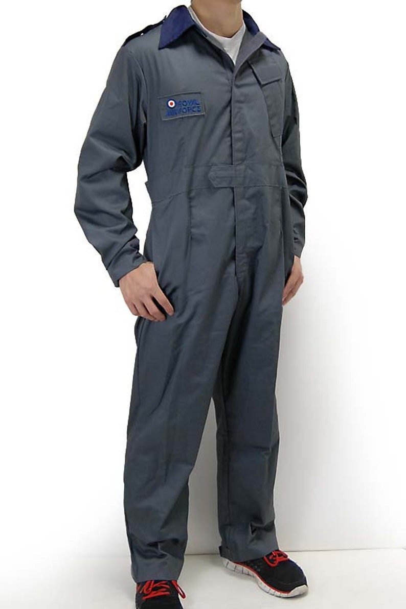 Vintage British Royal Air Force Overalls Coveralls Grey Gray Jumpsuit ...
