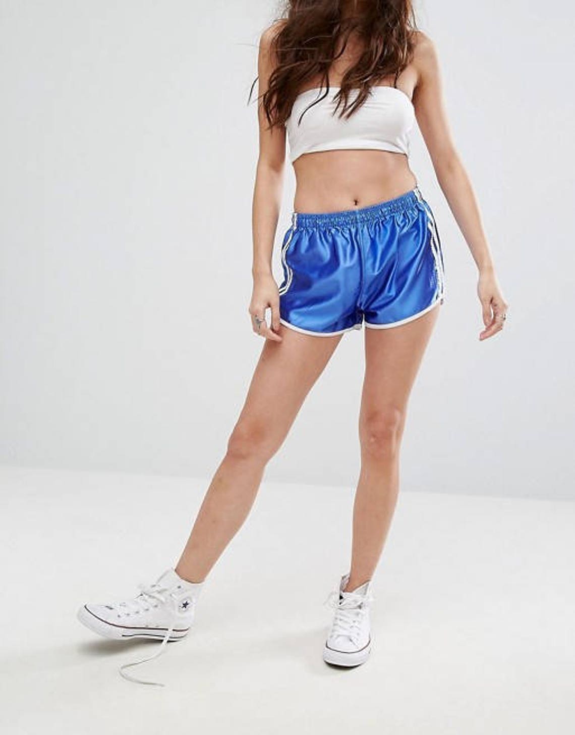 New Vintage 1990s Women's French Army Blue Gym Shorts Sports Dead Stock ...