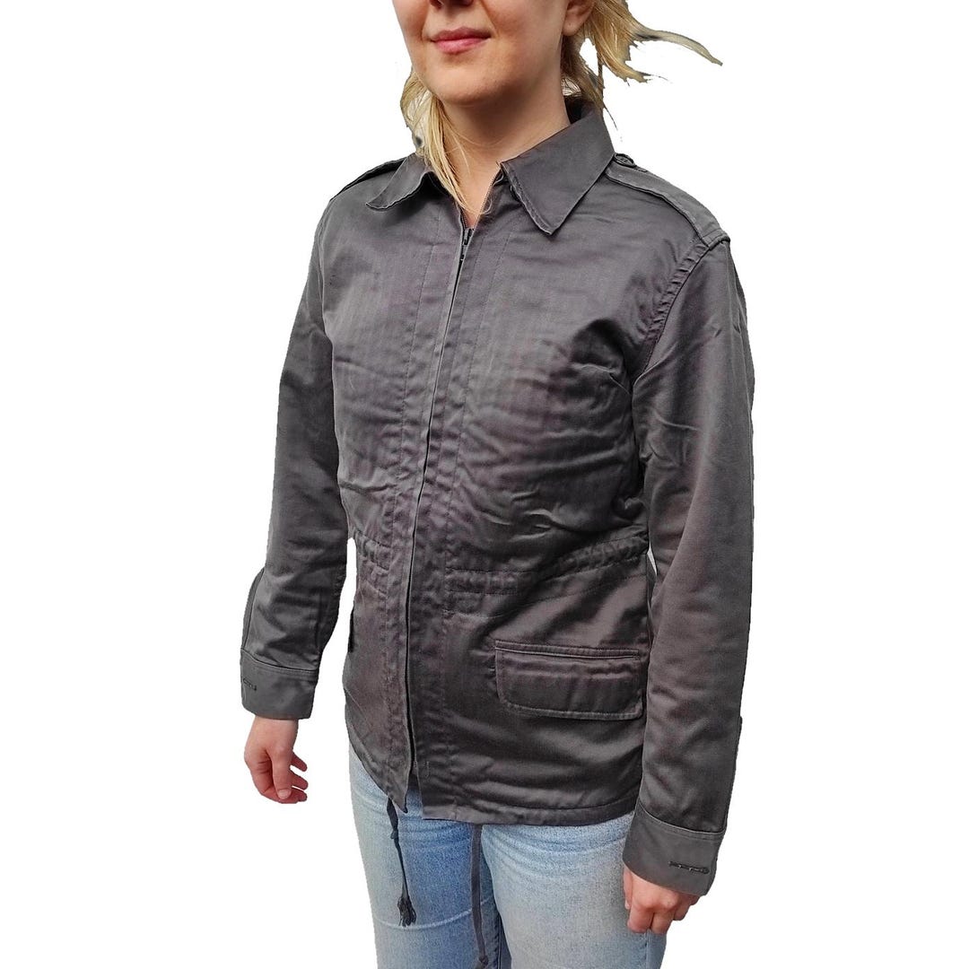 Vintage 1970s- 1980s Danish Civil Defence Work Jacket Grey Military ...