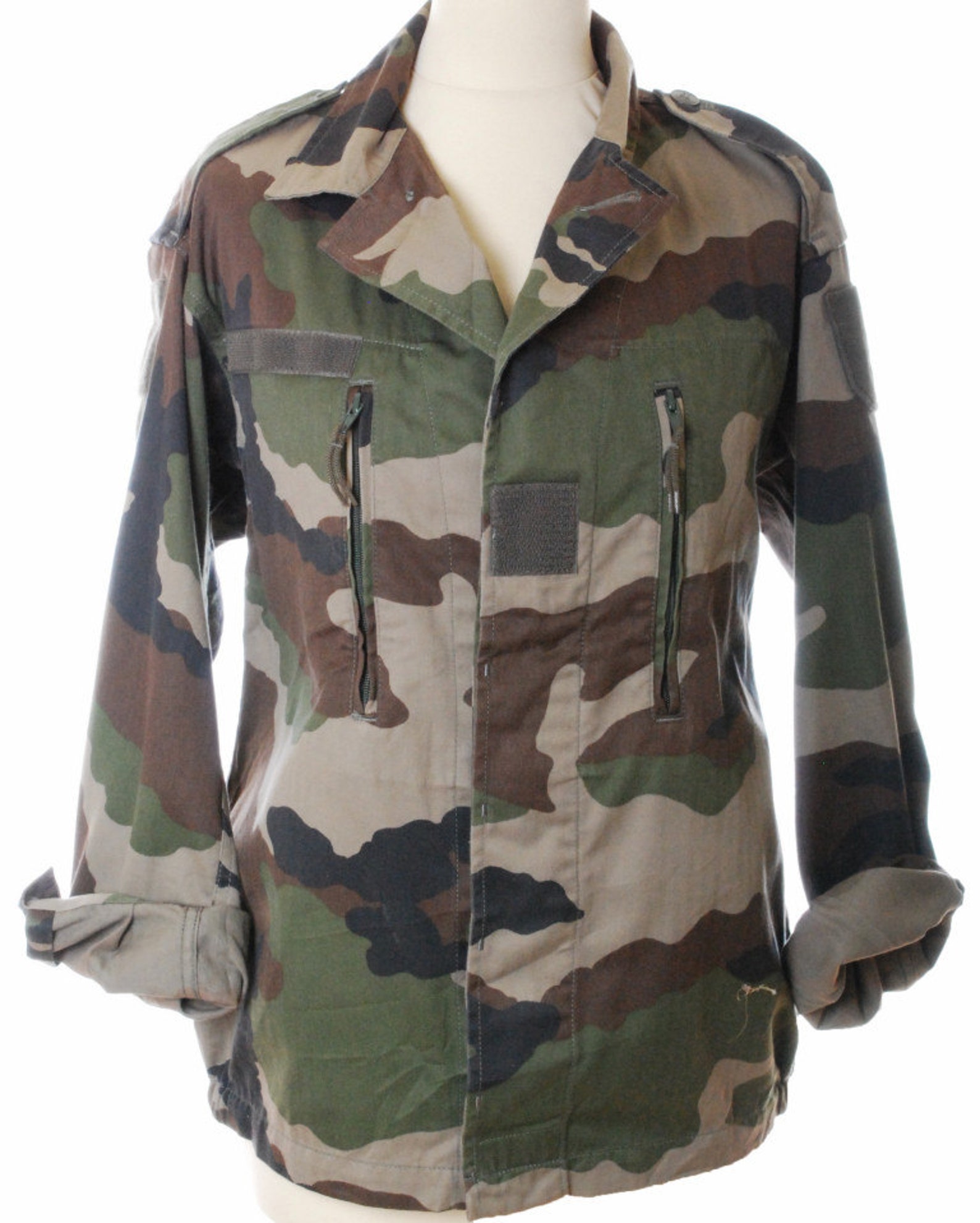 Vintage Women's French F2 Camo Jacket Coat Surplus Army Military Retro ...