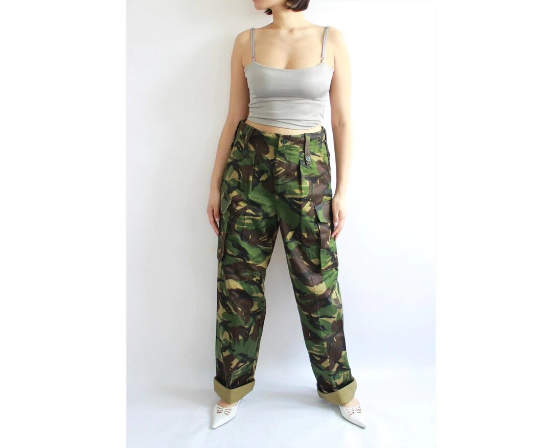 Vintage 1980s British Army M85 DPM Camo Trousers Pants High Waisted ...