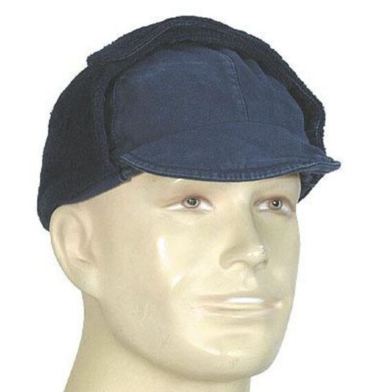 Vintage 1970s 1980s German navy military winter cap b… - Gem