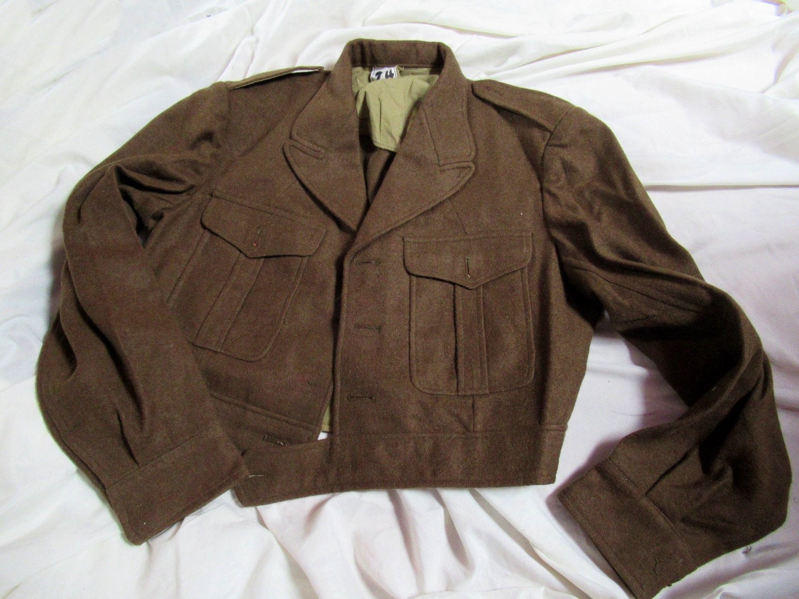 Unissued French Army brown wool ike jacket coat eisenhower | Etsy