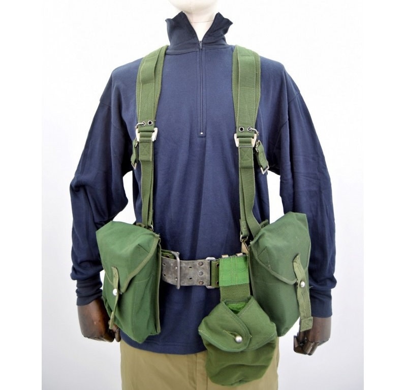 Vintage 1990s Swedish Army Load Carrying Set Belt Pouches Straps ...