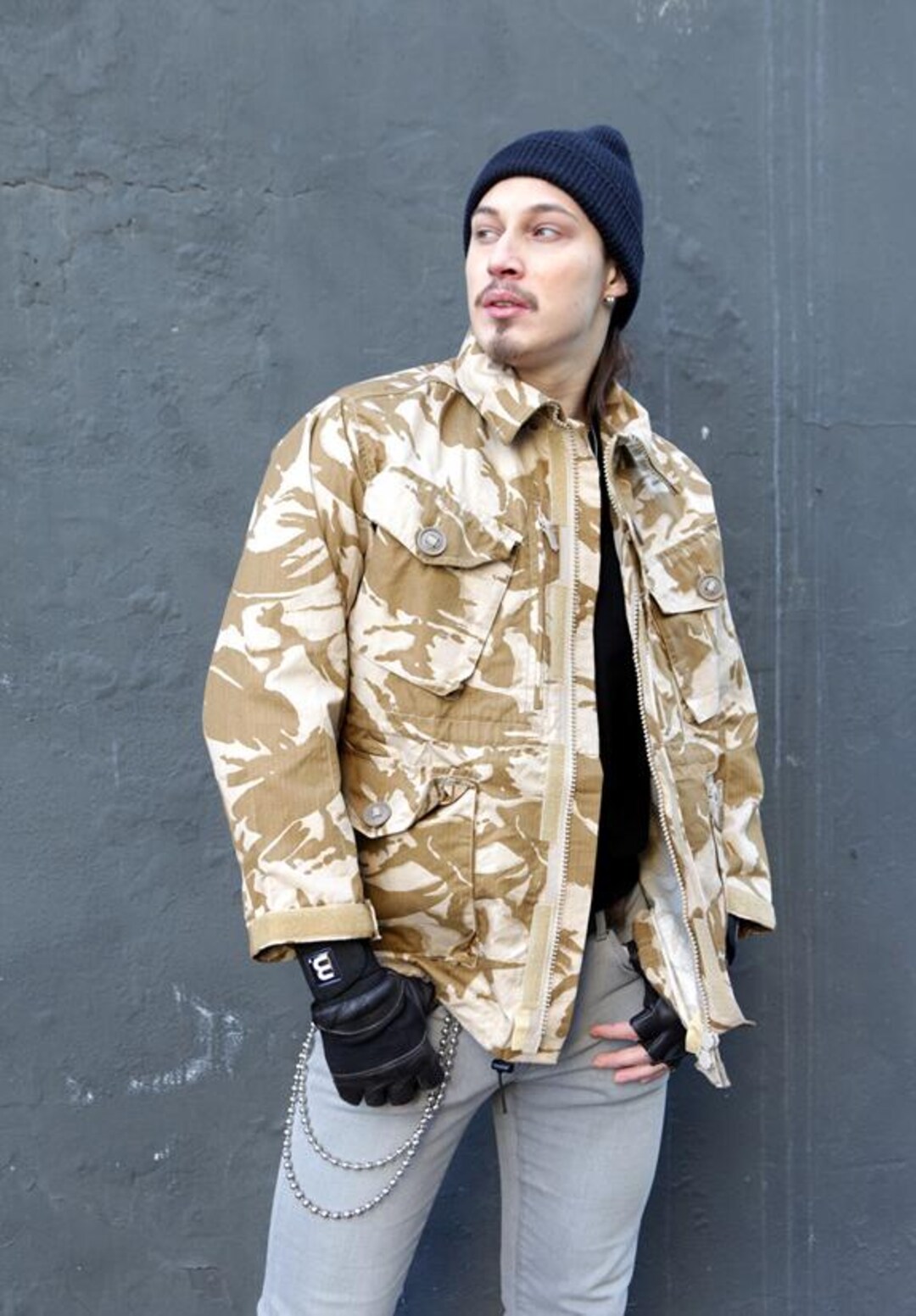Vintage British Army S95 Desert Camo Jacket Combat Smock DPM Camouflage ...