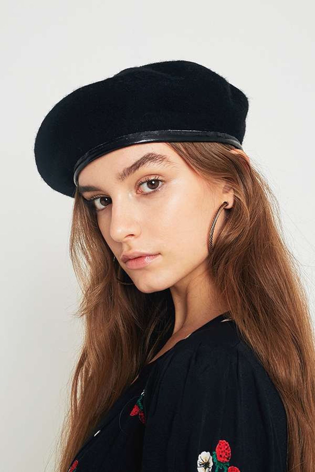 Vintage Italian Army Black Beret Cap Military Hat Wool Army - Etsy