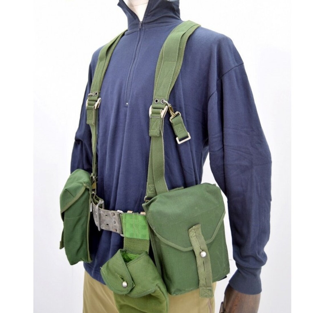 Vintage 1990s Swedish Army Load Carrying Set Belt Pouches Straps ...