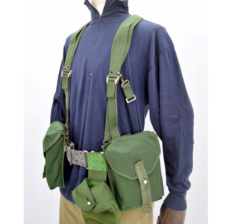 Vintage 1990s Swedish Army Load Carrying Set Belt Pouches Straps ...