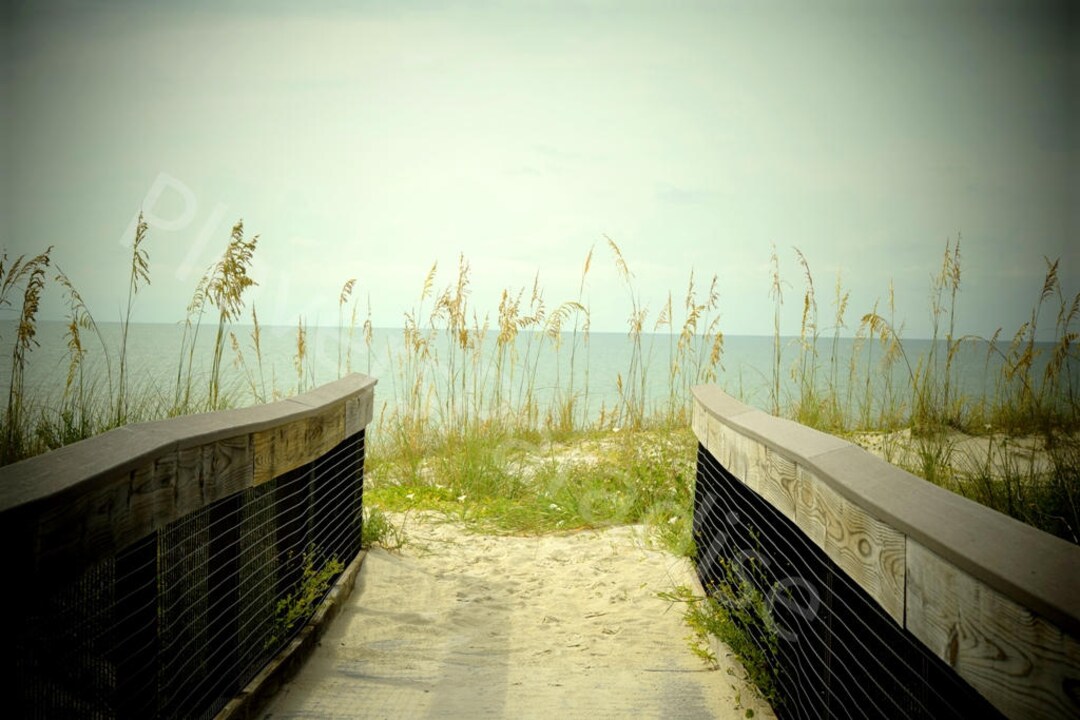 DIGITAL Florida Beach Photography // Vintage Look Beach Photograph ...