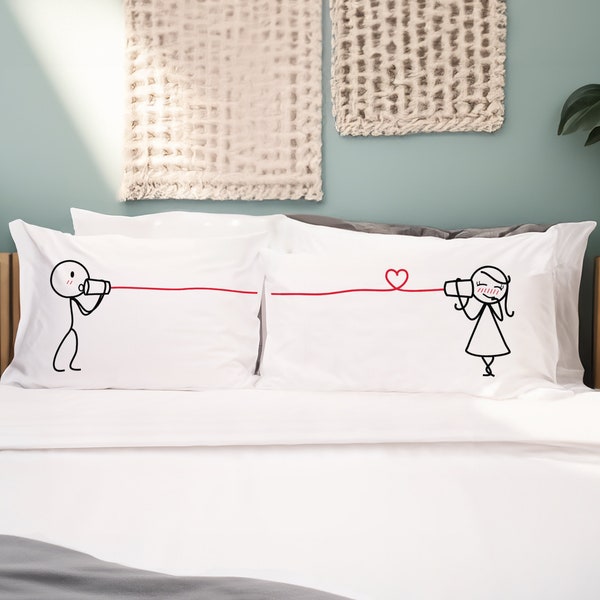 His and Her Pillow Cases - Etsy