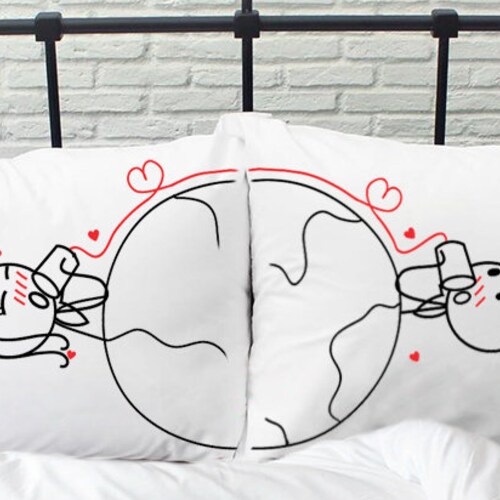Long Distance Relationship Pillow Covers Long Distance Love - Etsy