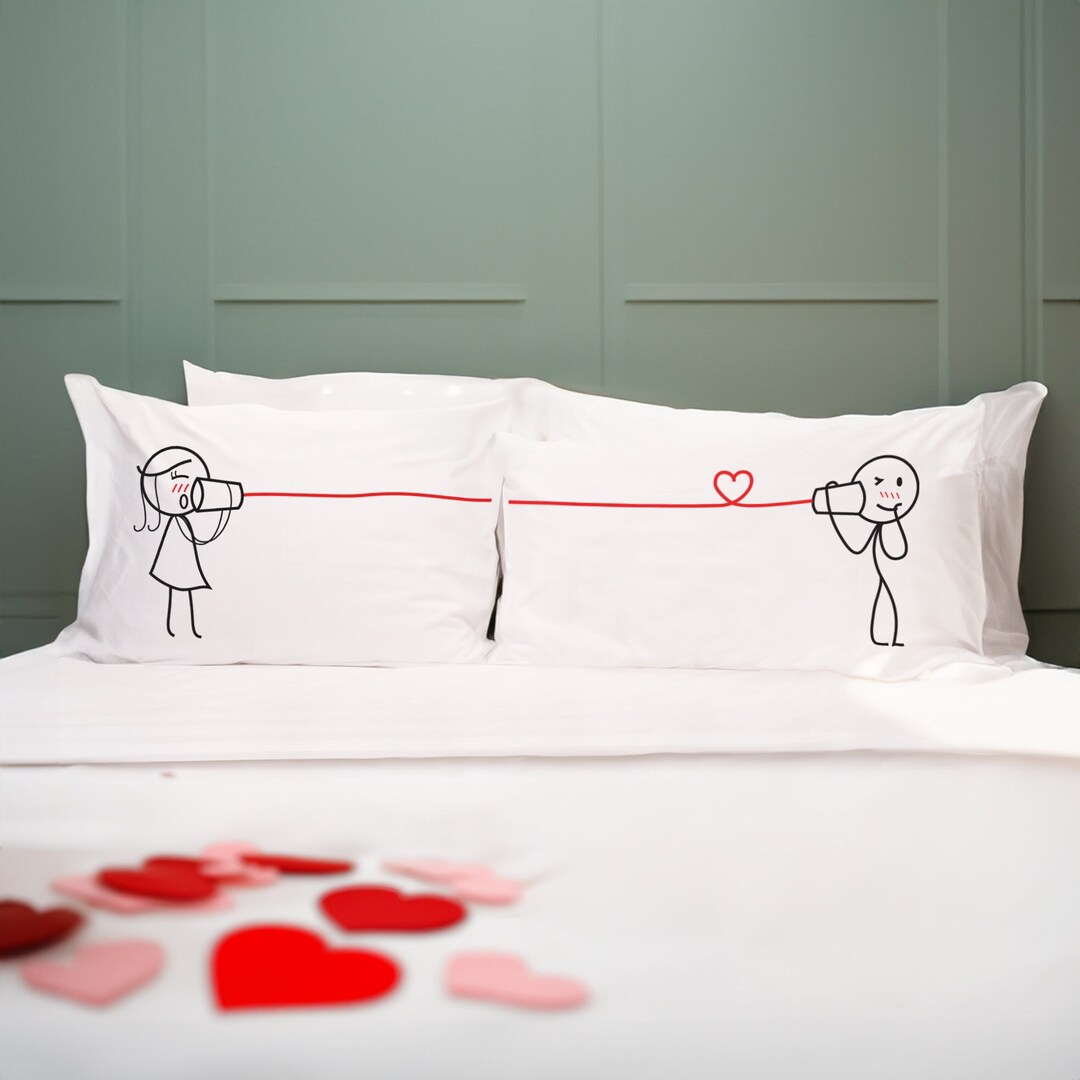His and Hers Pillowcases Say I Love You Too, Matching Couple Gift ...