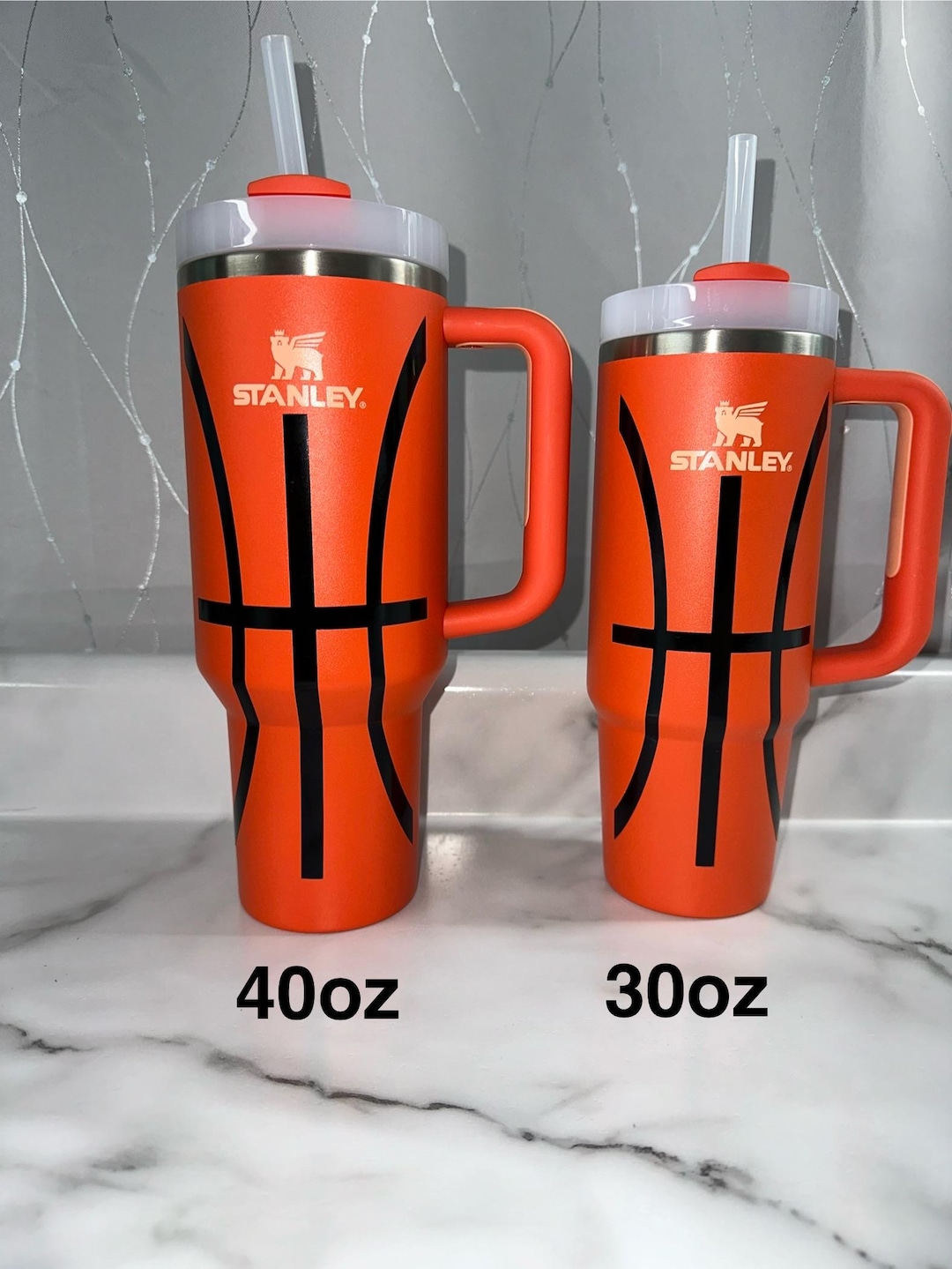Authentic 30oz & 40oz Basketball Stanley Tumbler - Etsy
