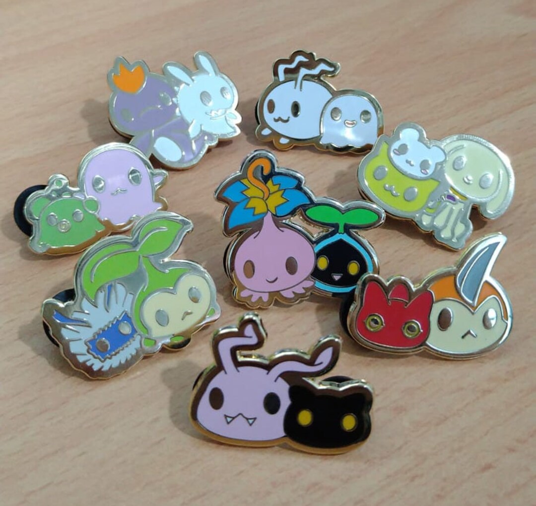Digital Monsters Babies Enamel Pins - Etsy