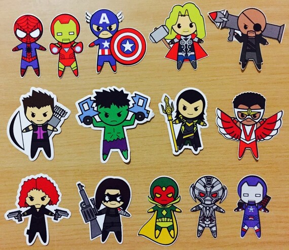 Avengers X-men Marvel Fan-made Chibi Stickers | Etsy