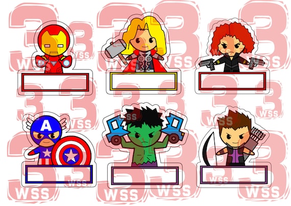 Superhero Name Tags Blank Printable Superhero Name Tags Editable