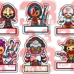 Name Tags OVERWATCH GAMING Templates as Toppers or Stickers for Parties ...