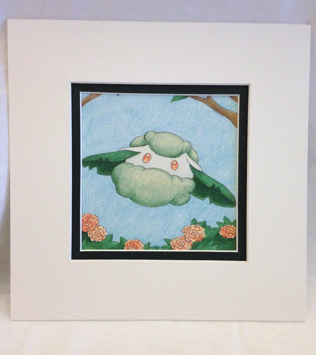 Cottonee Fan Art- Pre-matted, 8"x8" - Etsy