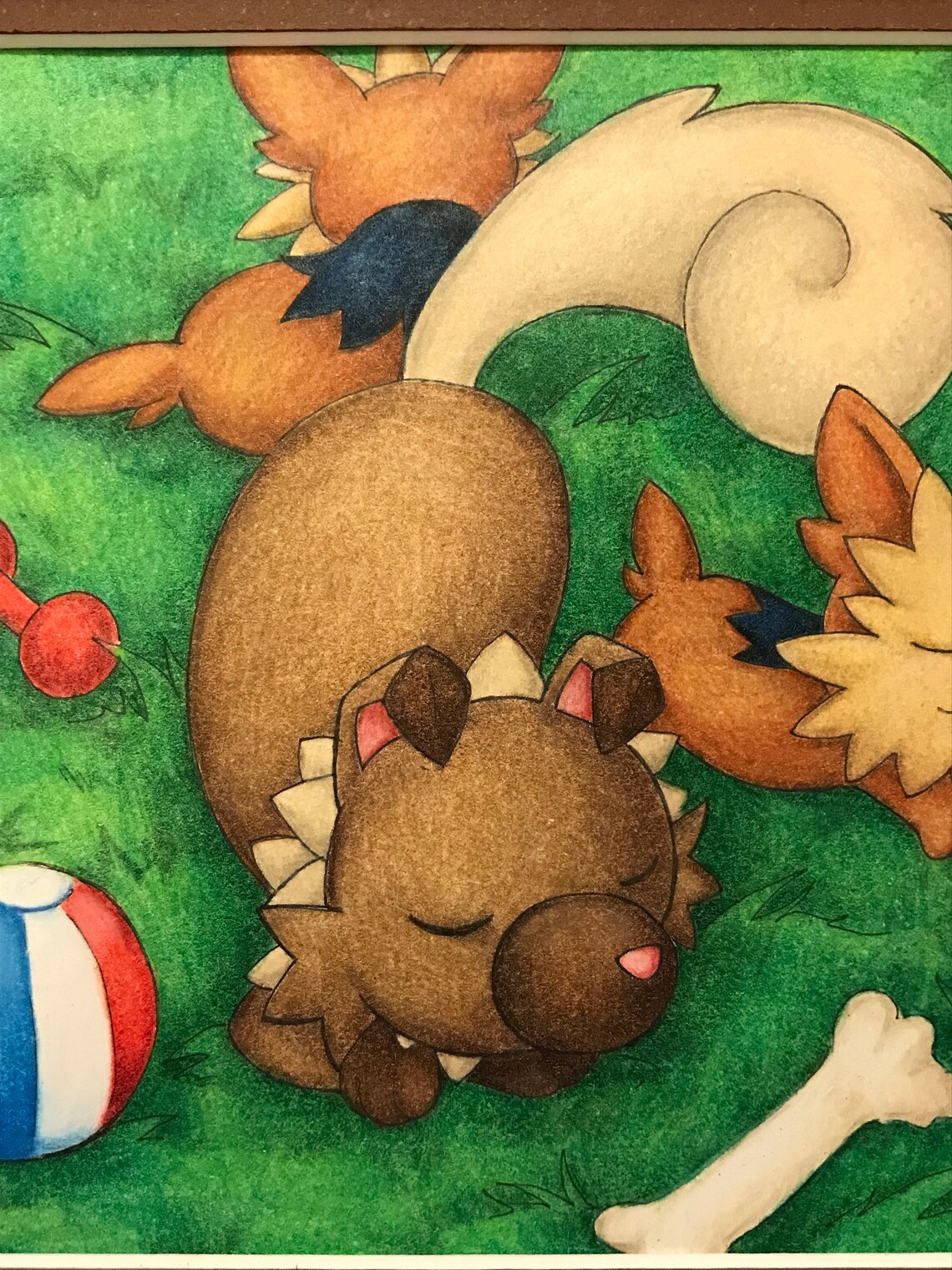 Puppy Pokemon Original Fan Art Prematted 8 x 10 | Etsy