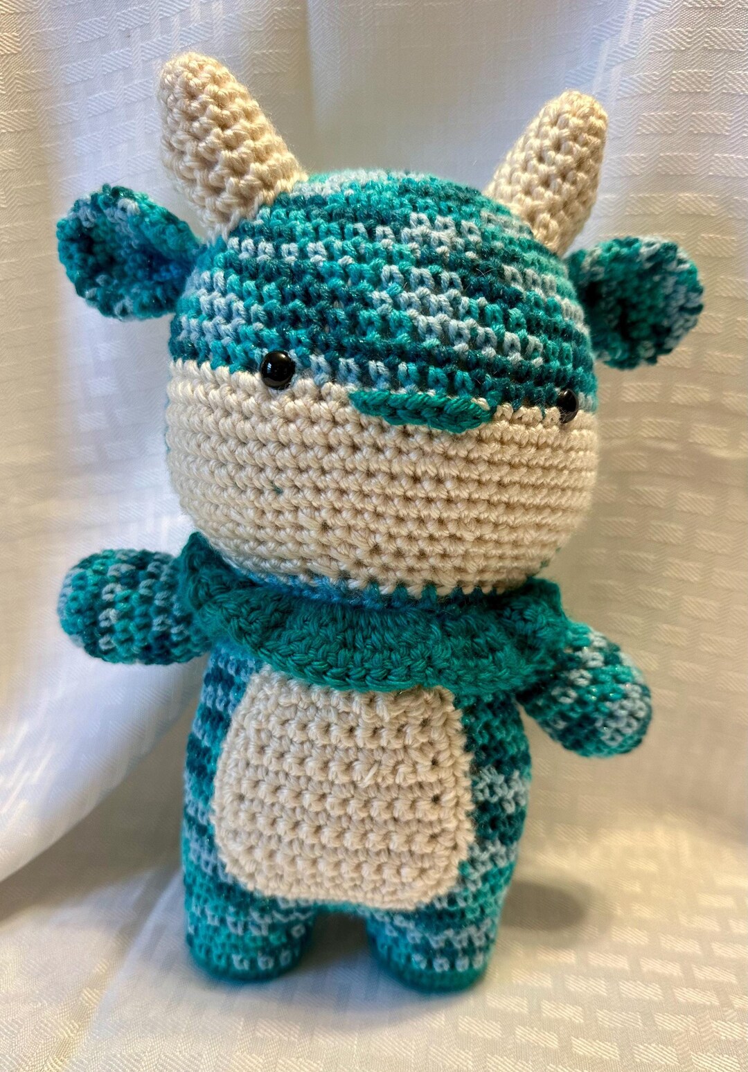 Sparkly Blue Crocheted Cow Plushie - Etsy