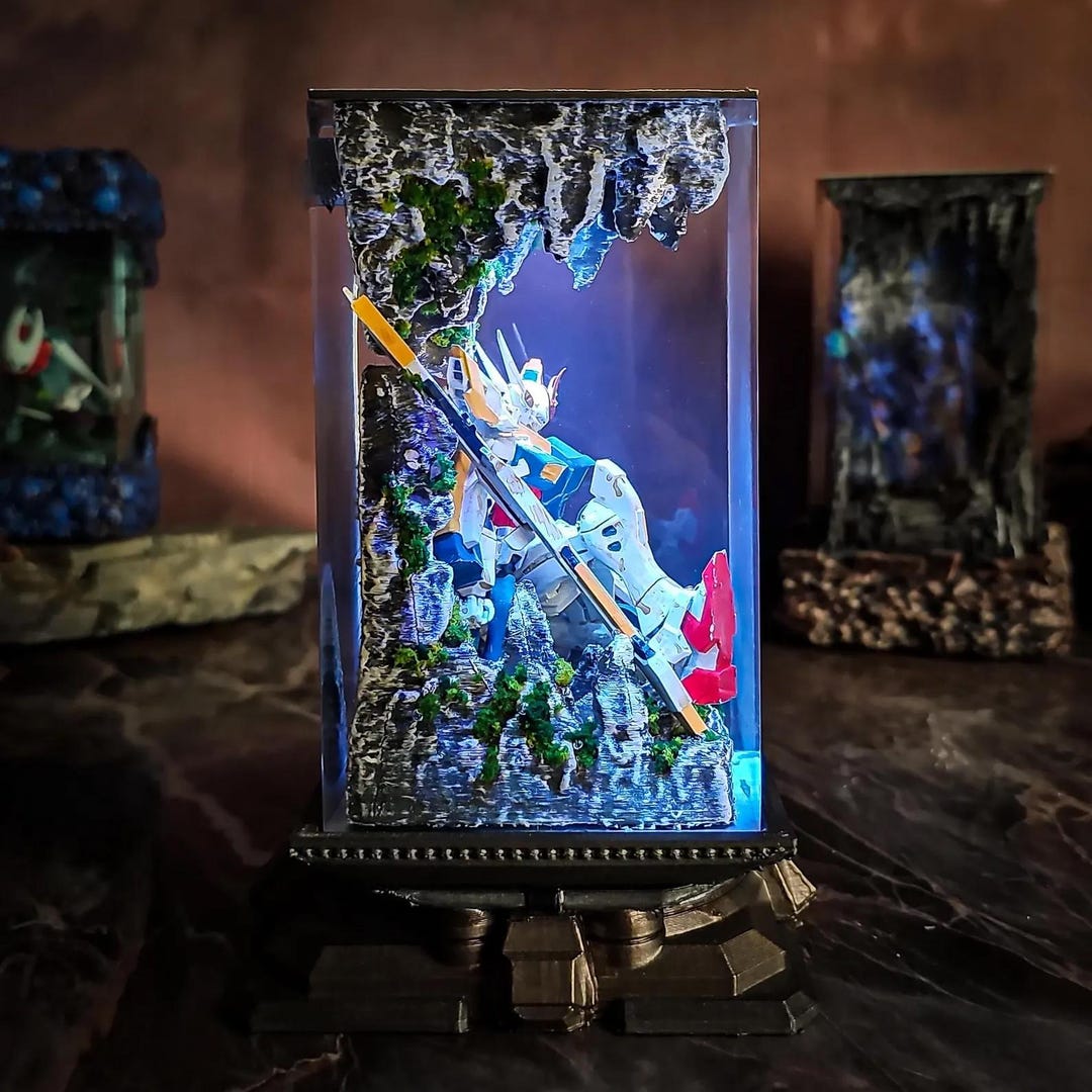 ZGMF-X20A Strike Freedom Gu/nda.m Epoxy Resin in Deep Cave Resin Lamp ...