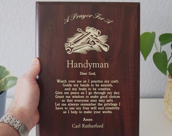 Handyman Plaque - Etsy