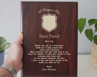 State Trooper Prayer Plaque - Etsy