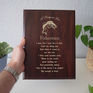 Fisherman Prayer Plaque | Fishing Gift | Personalized Fishermen Gift ...