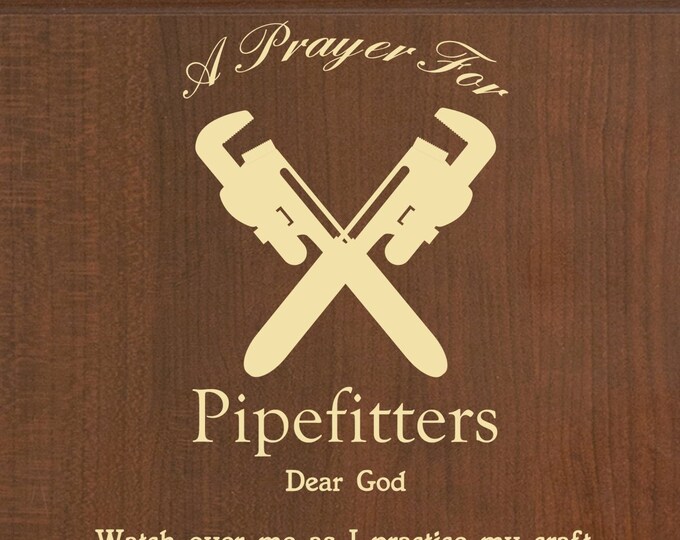 Plumber Prayer Plaque Personalized Union Plumber Gift A | Etsy