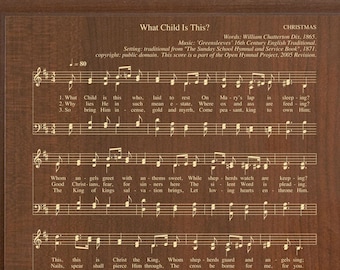 What Child is This, Illustrated Music, Printable Song Sheet, Religious ...