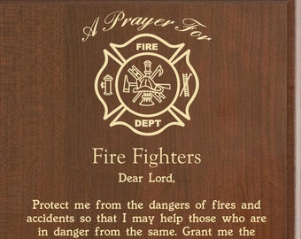 Firefighter plaque | Etsy