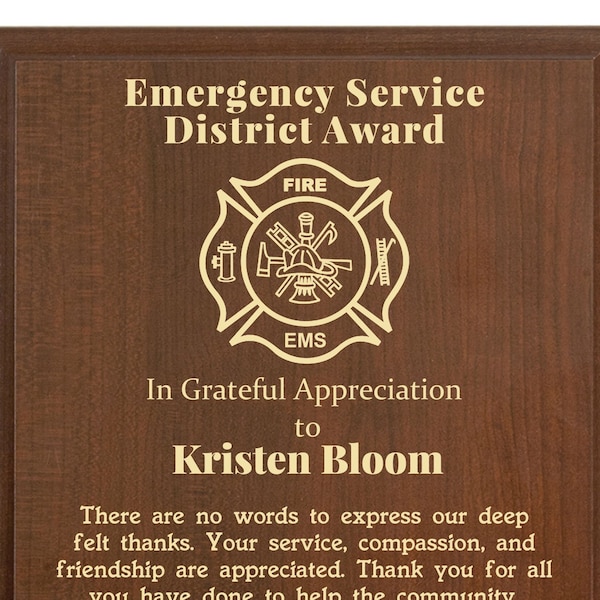 Thank You Plaque for Service - Etsy