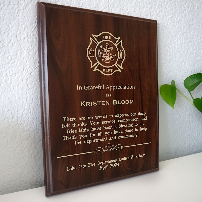 Appreciation Plaque - Etsy