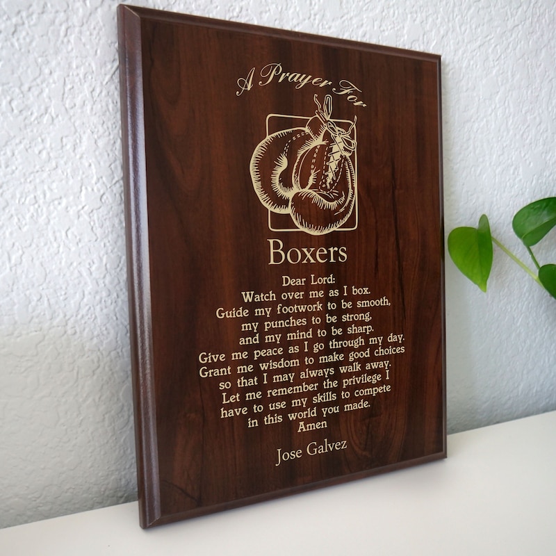 Personalised Boxing Plaque - Etsy