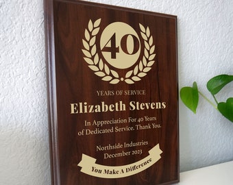 40 Years Service - Etsy