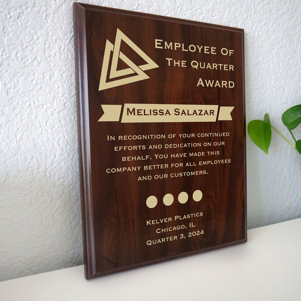 Best Employee Plaque - Etsy