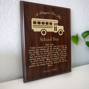 Bus Driver Prayer Plaque | Personalized School Bus Drivers Gift | A ...